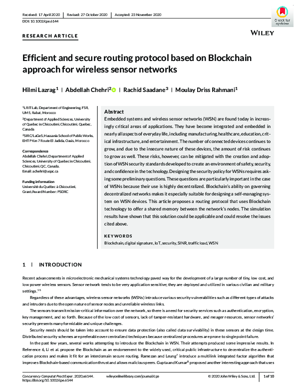 (PDF) Efficient and Secure Routing Protocol Based on Artificial ...