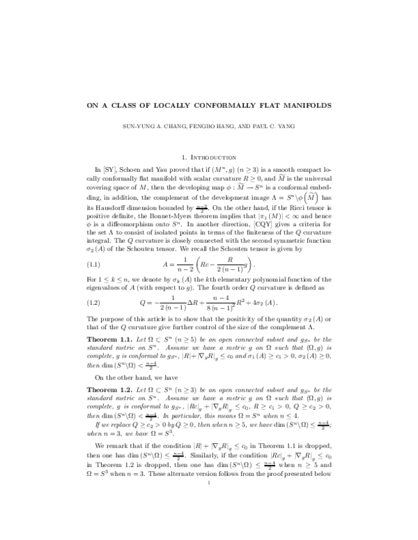 (PDF) On a class of locally conformally flat manifolds