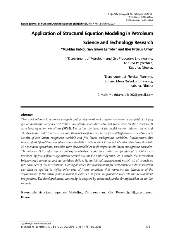 (PDF) Application of structural equation modeling in petroleum science ...