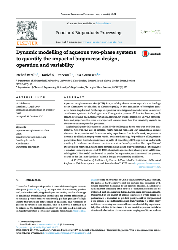 (PDF) Dynamic modelling of aqueous two-phase systems to quantify the impact of bioprocess design ...
