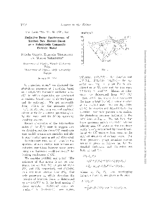 (PDF) Radiative Decay Spectroscopy of Excited New Mesons Based on a ...