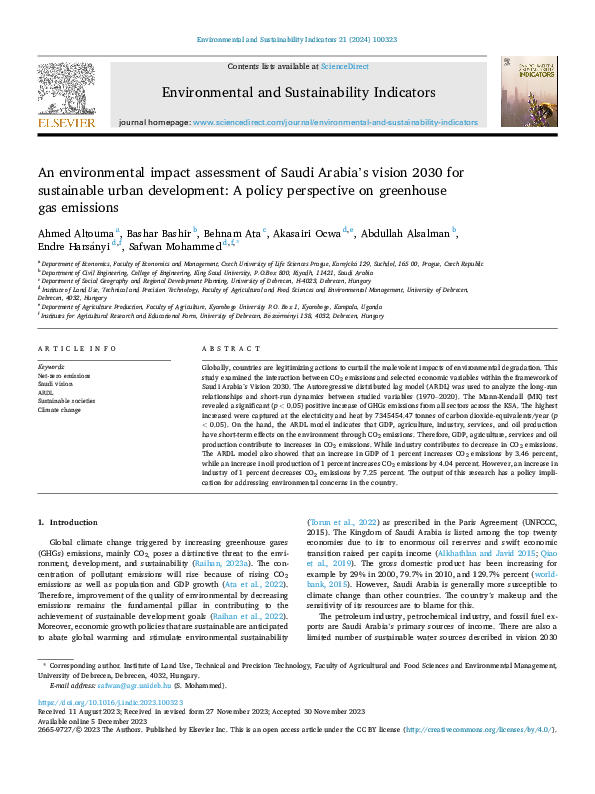 (PDF) An environmental impact assessment of Saudi Arabia's vision 2030 ...