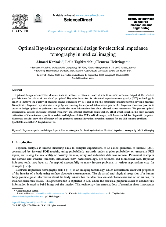 (PDF) Bayesian Design for Enhanced EIT Imaging
