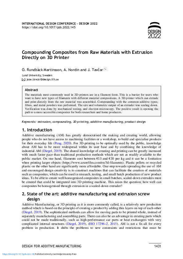 (PDF) Compounding Composites from Raw Materials with Extrusion Directly ...
