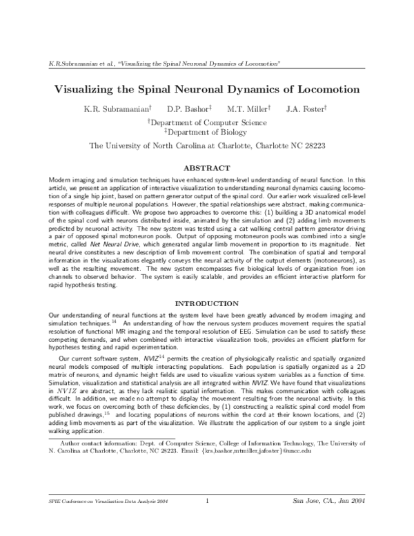 (PDF) Visualizing the spinal neuronal dynamics of locomotion