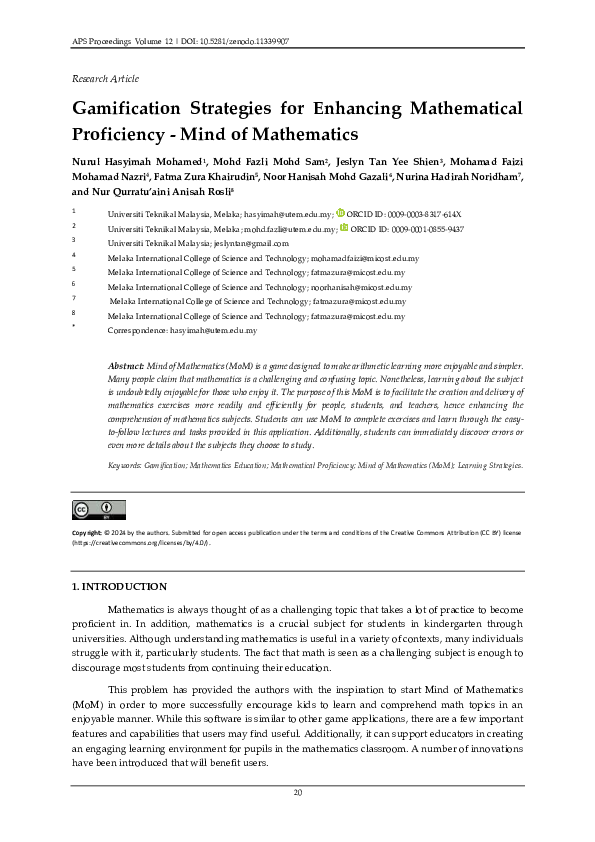 (PDF) Gamification Strategies for Enhancing Mathematical Proficiency ...