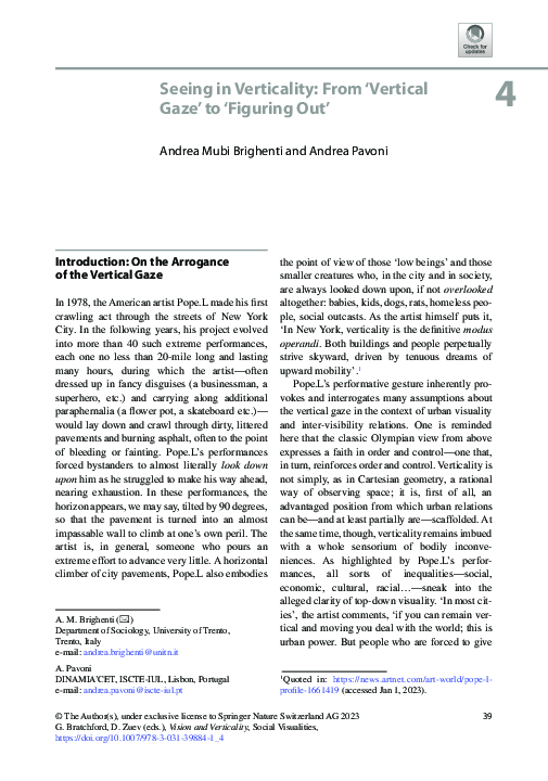 (PDF) Seeing in Verticality: From 'Vertical Gaze' to 'Figuring Out'