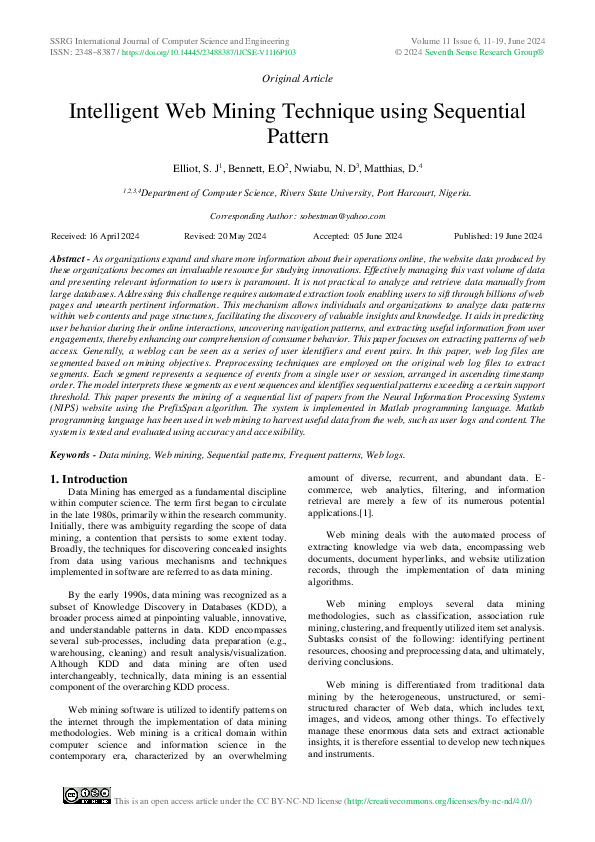 Pdf Intelligent Web Mining Technique Using Sequential Pattern