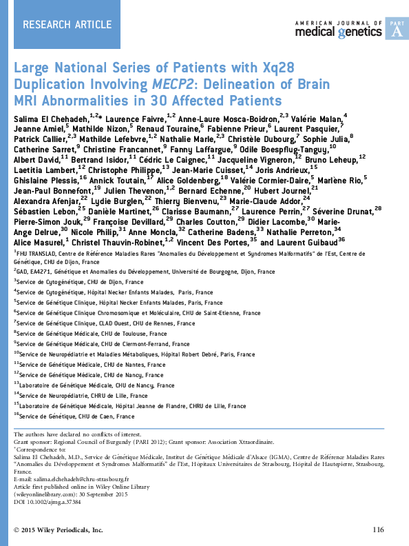 (PDF) Large national series of patients with Xq28 duplication ...