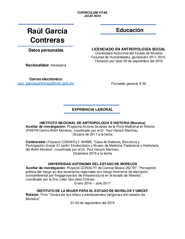 (PDF) CURRICULUM RAUL 2024, jULIO
