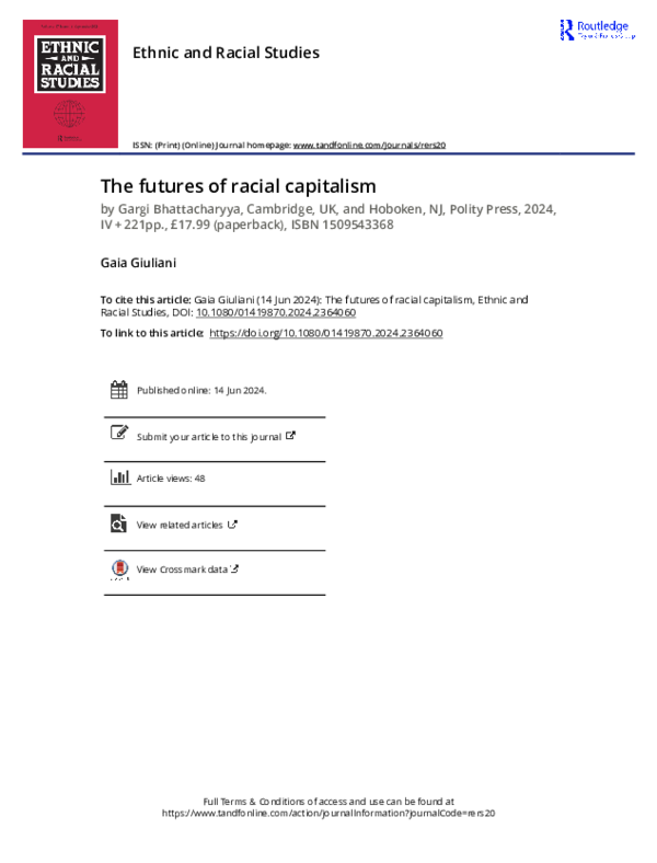 (PDF) The futures of racial capitalism