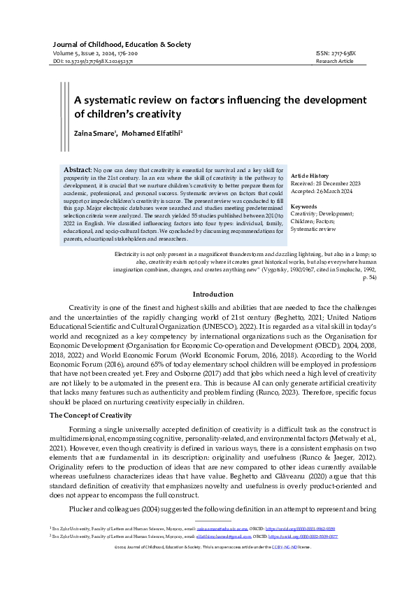 (PDF) A systematic review on factors influencing the development of ...