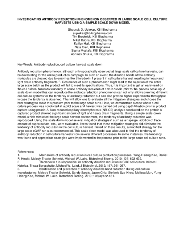 (PDF) Investigating antibody reduction phenomenon observed in large ...