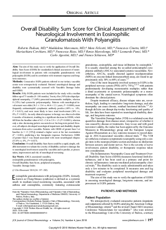 (PDF) Overall Disability Sum Score for Clinical Assessment of ...