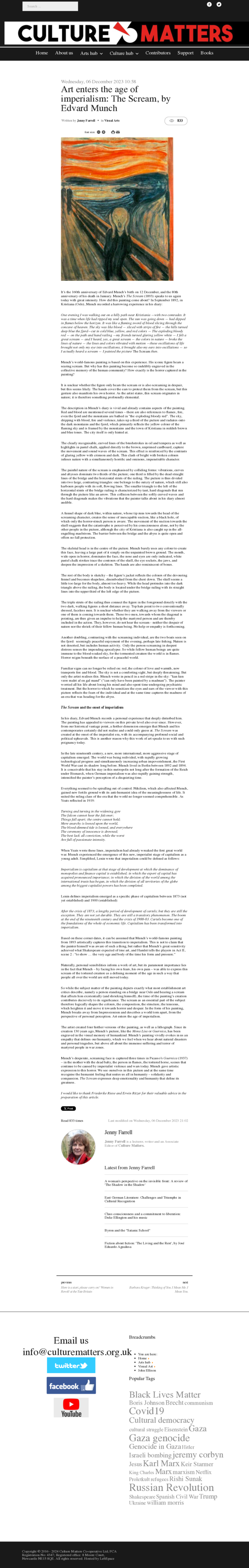 (PDF) Art enters the age of imperialism: The Scream, by Edvard Munch