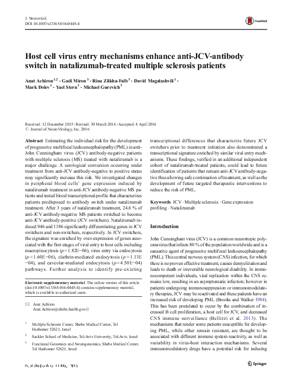 (PDF) Host cell virus entry mechanisms enhance anti-JCV-antibody switch ...