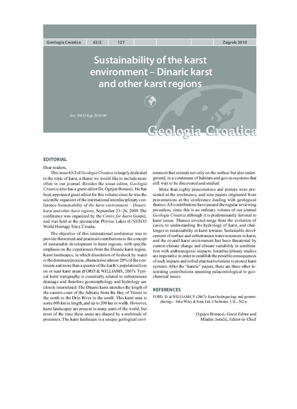 (PDF) Sustainability of the karst environment - Dinnaric karst and ...