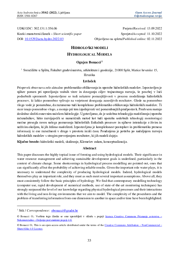 (PDF) Hydrological Models