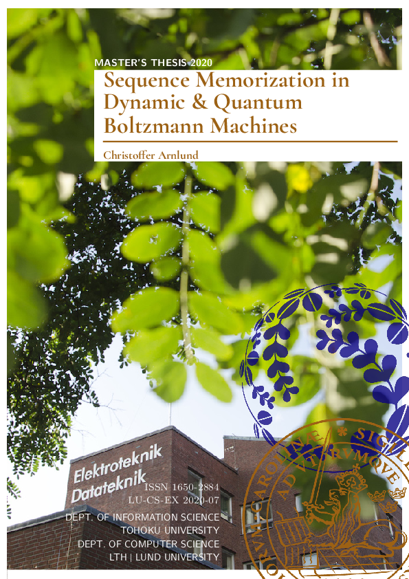 (PDF) Sequence Memorization in Dynamic & Quantum Boltzmann Machines
