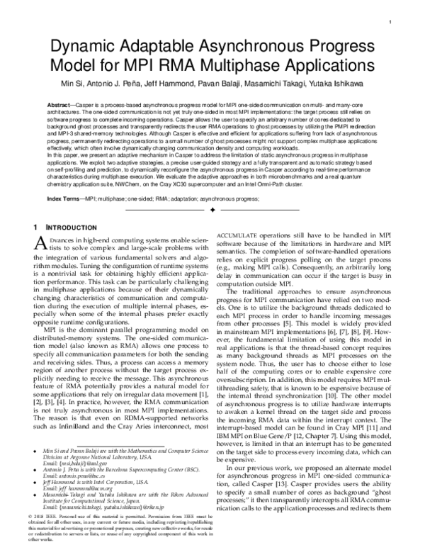 (PDF) Dynamic Adaptable Asynchronous Progress Model for MPI RMA Multiphase Applications