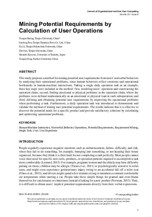 (PDF) Mining Potential Requirements by Calculation of User Operations
