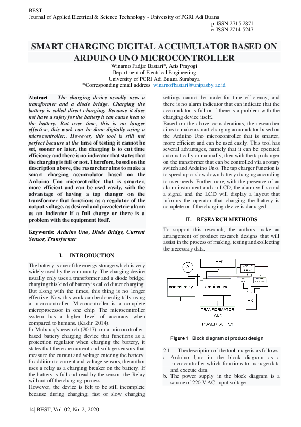 (PDF) Smart Charging Digital Accumulator Based on Arduino Uno ...