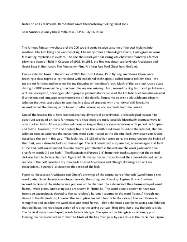 (PDF) Notes on an Experimental Reconstruction of the Mastermyr Viking ...