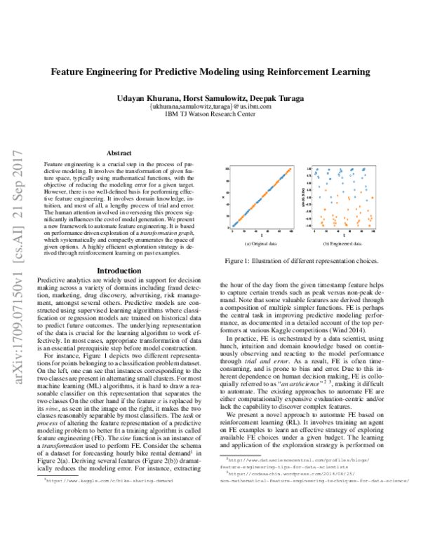 (PDF) Feature Engineering for Predictive Modeling Using Reinforcement Learning