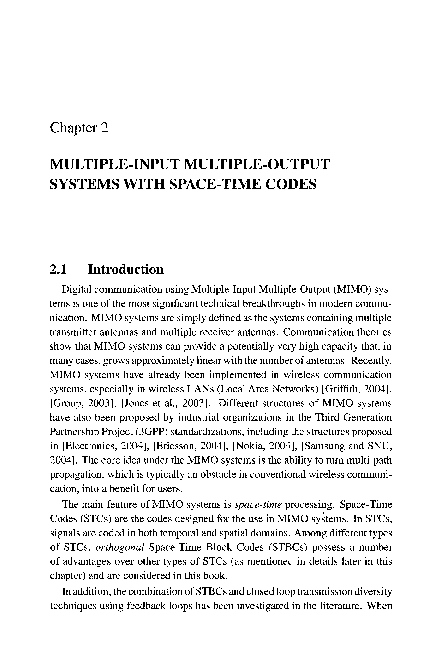 (PDF) Multiple-Input Multiple-Output Systems with Space-Time Codes