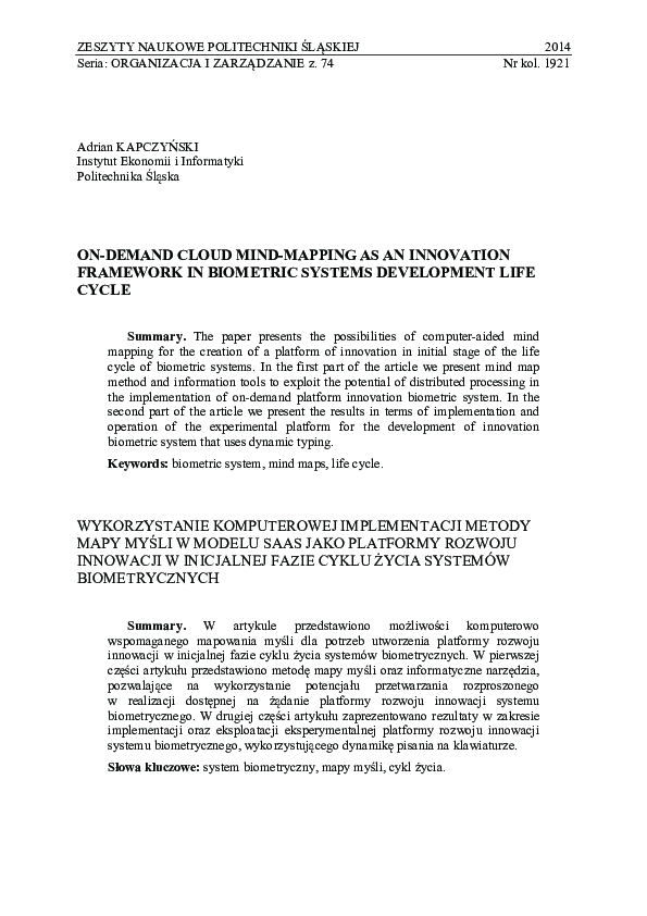 (PDF) On-Demand Cloud Mind-Mapping as an Innovation Framework in ...