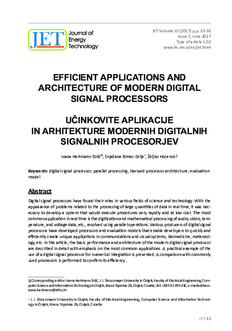 (PDF) Efficient applications and architecture of modern digital signal ...