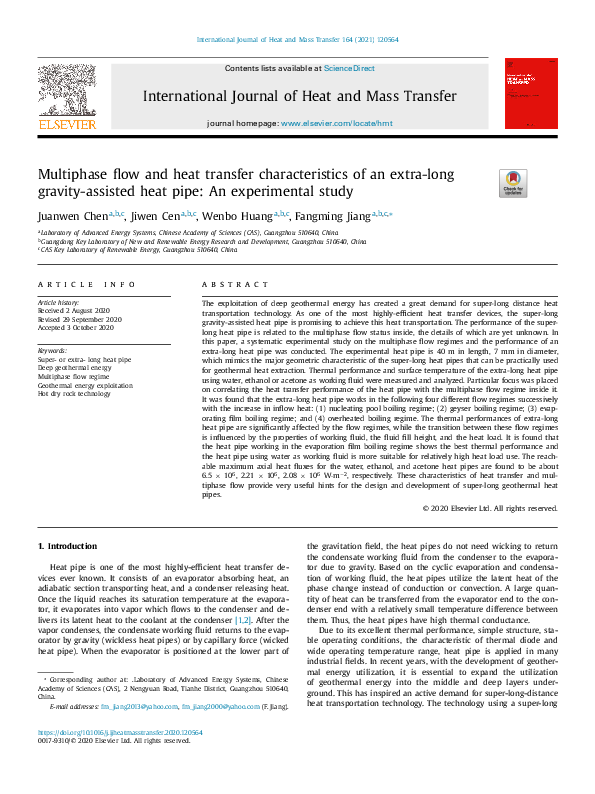 (PDF) Multiphase flow and heat transfer characteristics of an extra ...