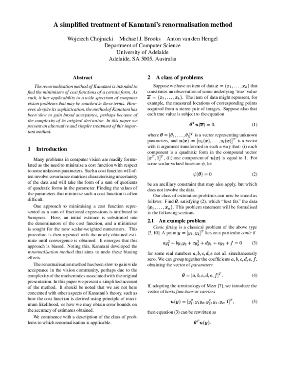 (PDF) A simplified treatment of Kanatani’s renormalisation method (PDF) A simplified treatment of Kanatani’s renormalisation method