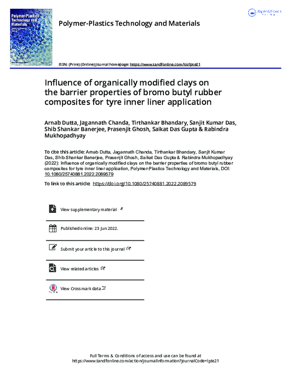(PDF) Polymer-Plastics Technology and Materials