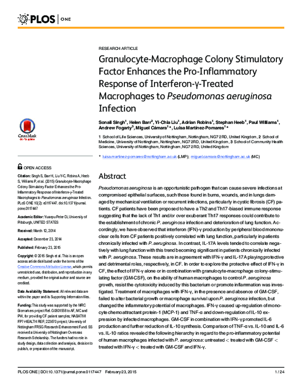 (PDF) Granulocyte-Macrophage Colony Stimulatory Factor Enhances the Pro ...