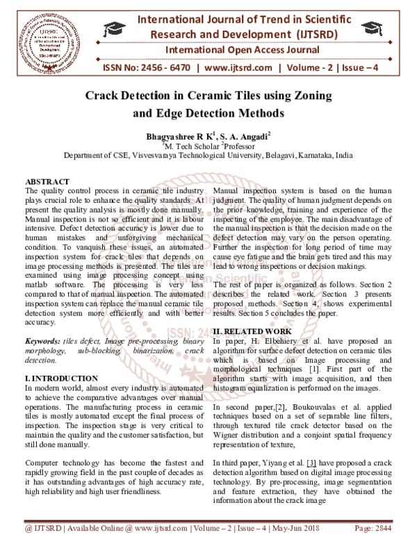 (PDF) Crack Detection in Ceramic Tiles using Zoning and Edge Detection ...