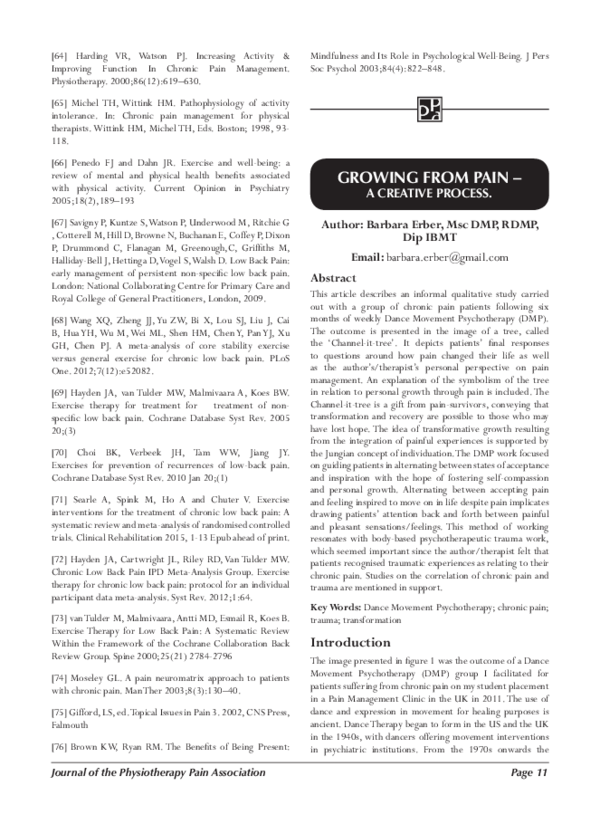 (PDF) Growing from Pain - a creative process.