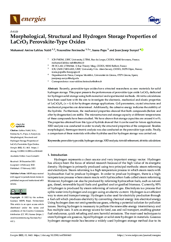 (PDF) Morphological, Structural and Hydrogen Storage Properties of ...
