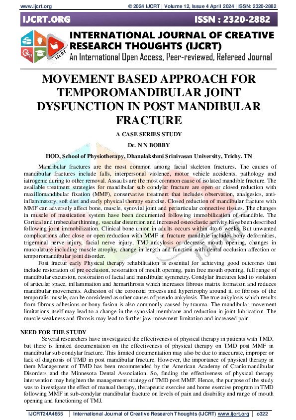 (PDF) TMJ PUBLISHED JOURNAL