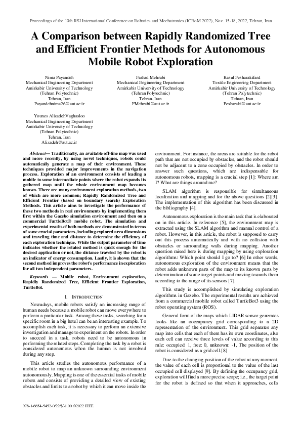 (PDF) A Comparison between Rapidly Randomized Tree and Efficient ...