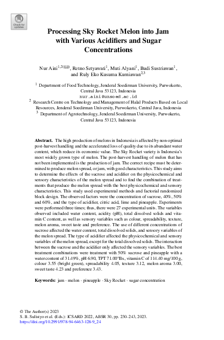 (PDF) Processing Sky Rocket Melon into Jam with Various Acidifiers and ...