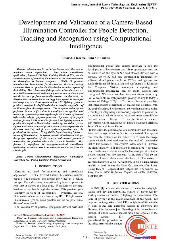 (PDF) Development and Validation of a Camera-Based Illumination ...