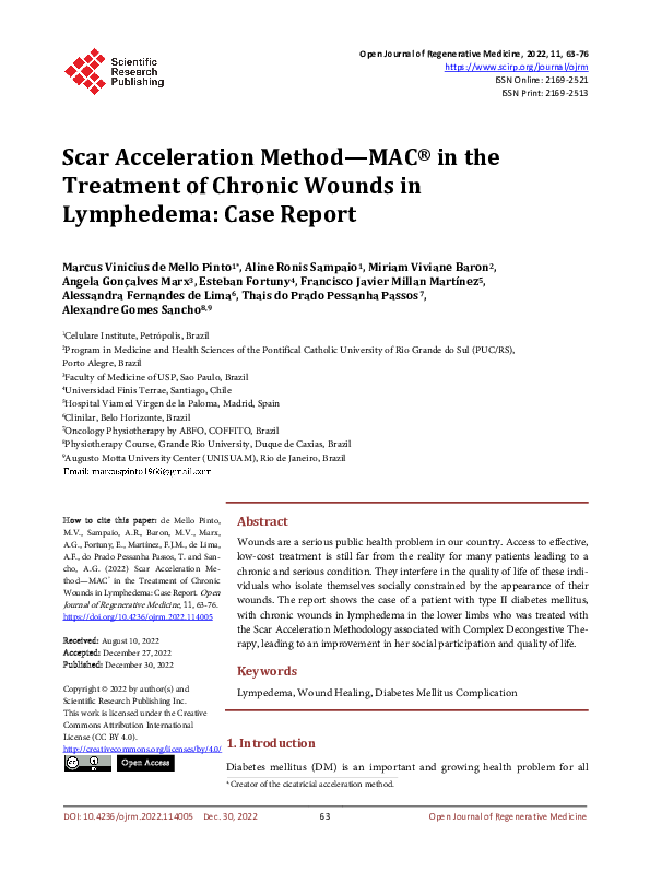 (PDF) Scar Acceleration Method—MAC ® in the Treatment of Chronic Wounds ...