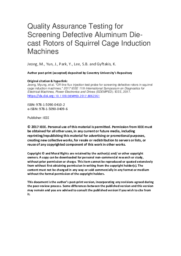 (PDF) Quality Assurance Testing for Screening Defective Aluminum Die ...
