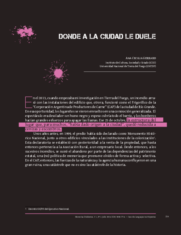 (PDF) Donde a la ciudad le duele