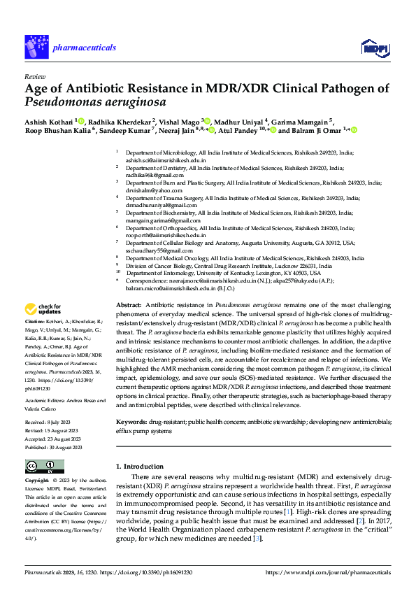 (PDF) Age of Antibiotic Resistance in MDR/XDR Clinical Pathogen of ...