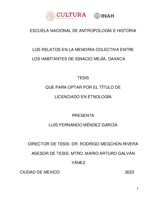 (PDF) LOS RELATOS EN LA MEMORIA COLECTIVA ENTRE LOS HABITANTES DE ...