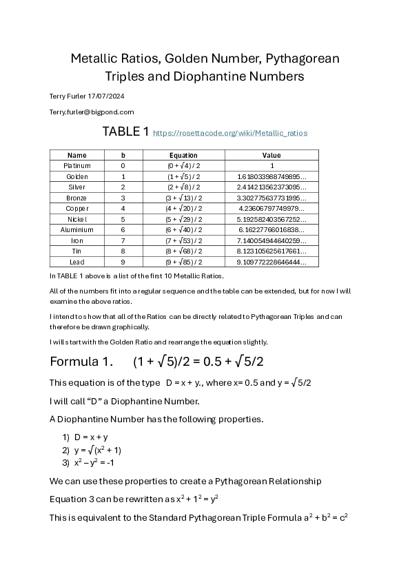 (PDF) Metallic Ratios, Golden Number, Pythagorean Triples and ...