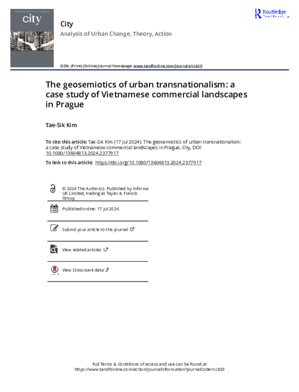 (PDF) The geosemiotics of urban transnationalism: a case study of ...