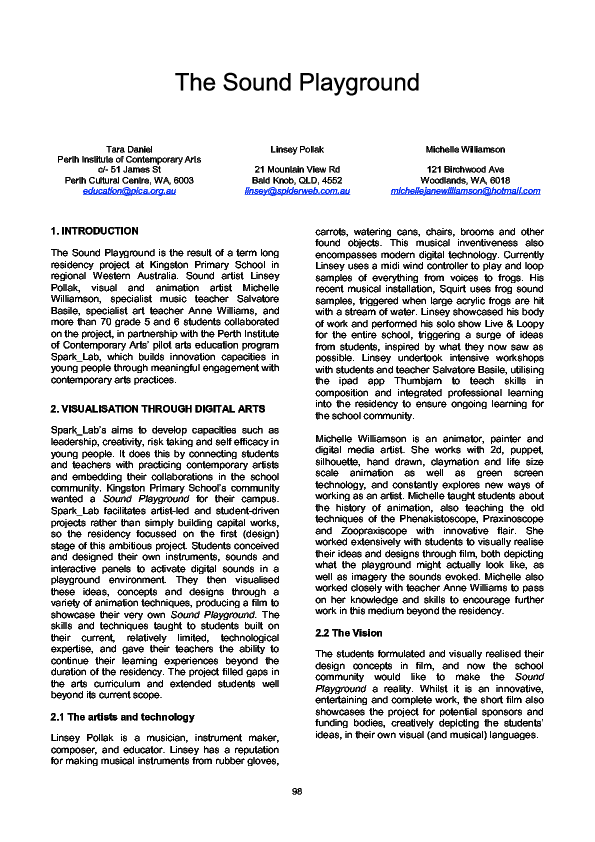 (PDF) The Sound Playground